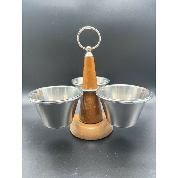 Stako | Kitchen | Stako Sweden Lazy Susan Mcm Condiment Caddy Wood And ...